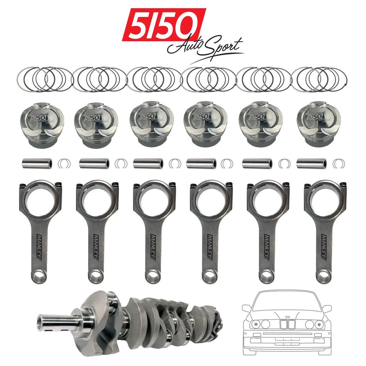 BMW M20 Stroker Kit by 5150 AutoSport, 3.3L – Vader Solutions