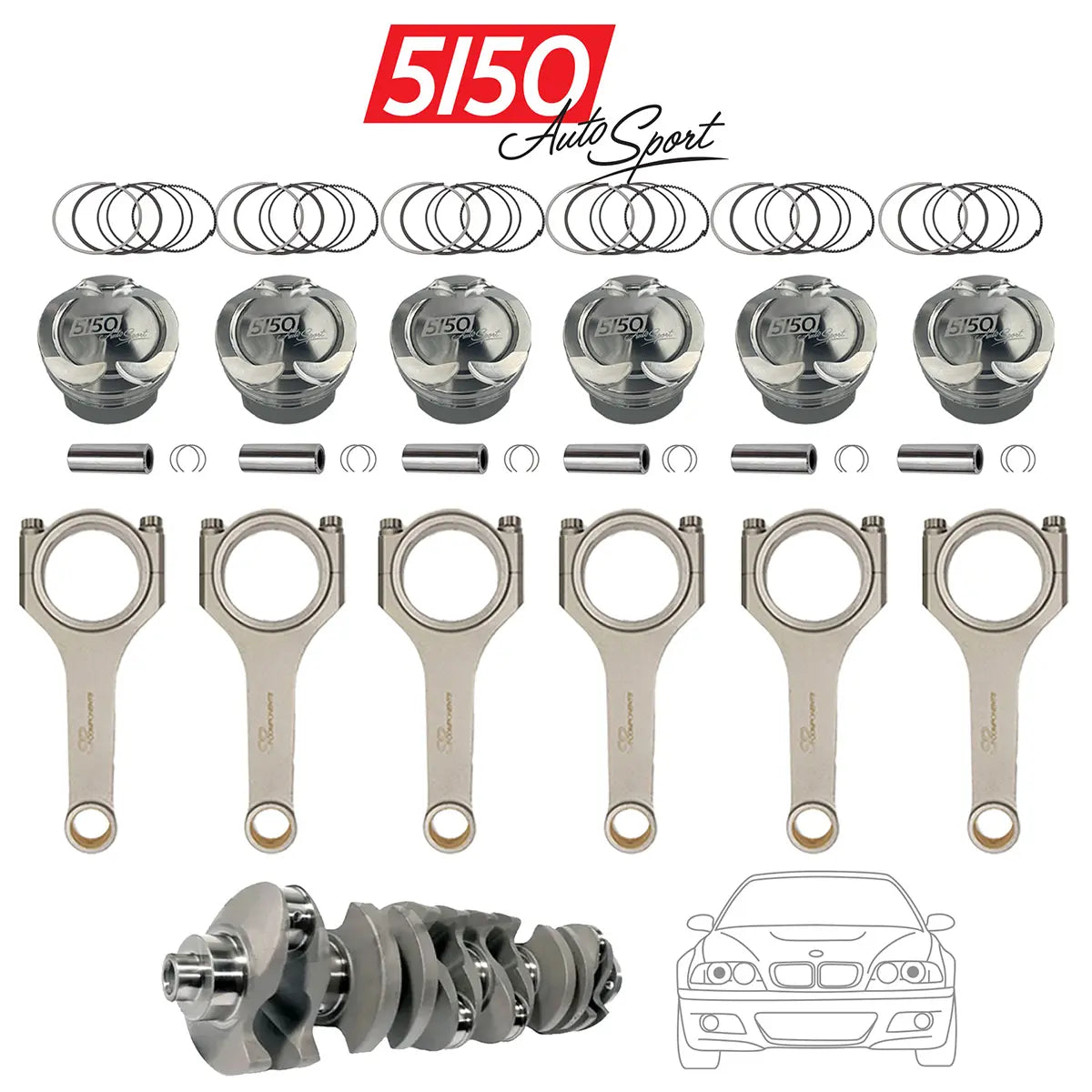 BMW S54 3.4L / 3.5L Stroker Kit by 5150 AutoSport – Vader Solutions